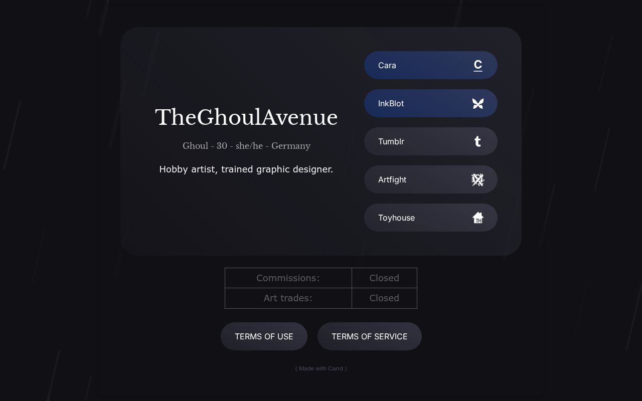 TheGhoulAvenue's Carrd